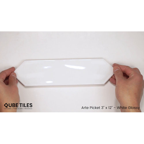 Qube Tiles Arte 3 X 12 Picket Zellige Look Glossy Subway Wall Tile